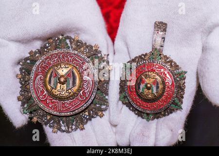 The Order of Al Nahda, First Class, star, badge and sash awarded to ...