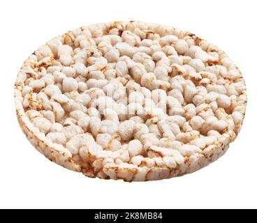 Delicious single rice cake over isolated white background Stock Photo ...