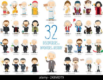 Set of Famous Person in Science illustration Stock Vector Image & Art ...