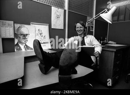 Oslo August 1971 Drawer Finn Graff, known for his caricatures and ...