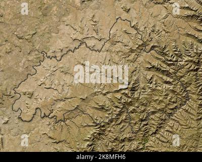 Berea, district of Lesotho. Low resolution satellite map. Locations of ...