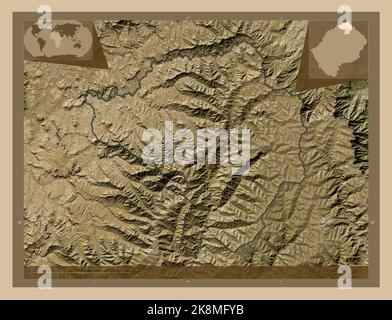 Butha-Buthe, district of Lesotho. Low resolution satellite map Stock ...
