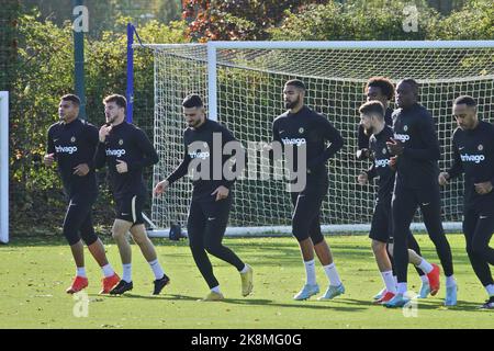 Chelsea players at Cobham Training Ground. Thibaut Courtois leaves ...