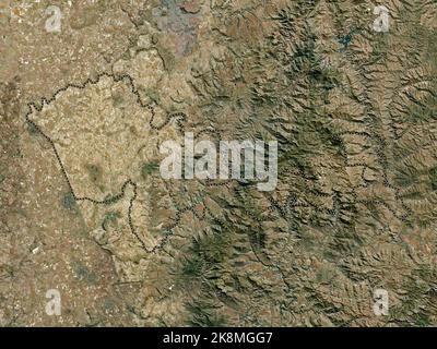 Mafeteng, district of Lesotho. High resolution satellite map. Locations ...