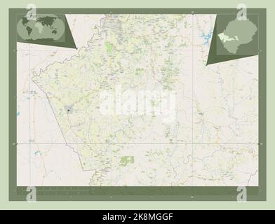 Mafeteng, district of Lesotho. Open Street Map Stock Photo - Alamy