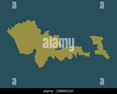 Mafeteng, district of Lesotho. Solid color shape. Locations of major ...