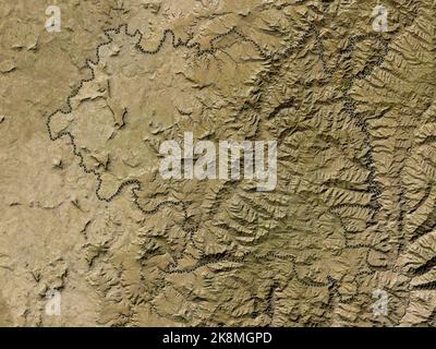 Maseru, district of Lesotho. Low resolution satellite map. Corner ...