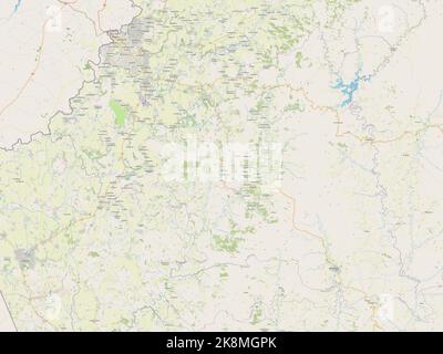 Maseru, district of Lesotho. Open Street Map. Corner auxiliary location ...