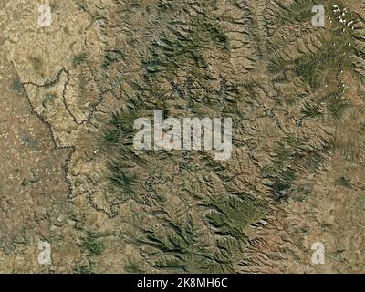 Mohale's Hoek, district of Lesotho. High resolution satellite map ...