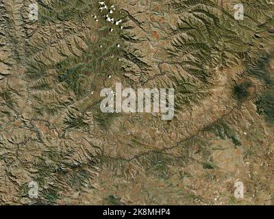Qacha's Nek, district of Lesotho. High resolution satellite map ...