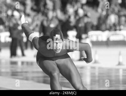 Oslo 19890212. Skating World Cup at Valle Hovin. Johann Olav Koss from ...