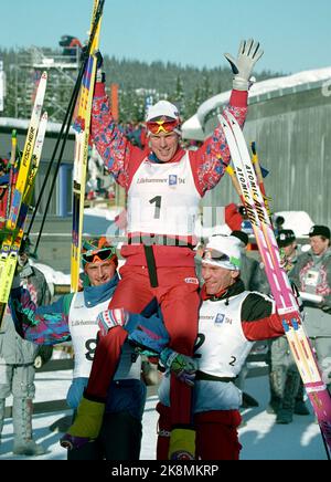 Lillehammer 19940219 Cross -country skiing, 15 km hunting start. Gold ...