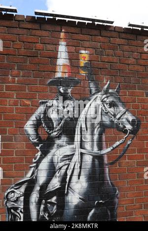 Section of Tennents mural on exterior wall of Tennent Caledonian ...