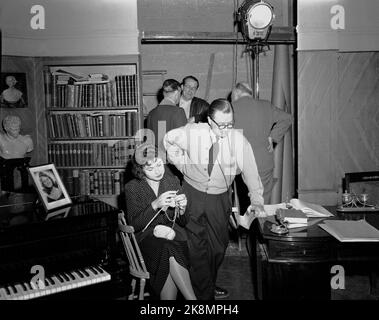 Jar, Bærum 19531125 Recording the movie "Witchenets" in the Norwegian ...