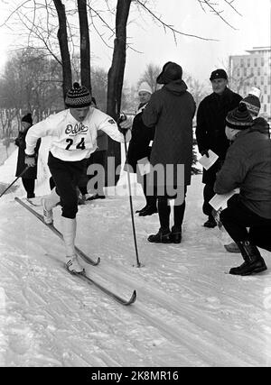 Oslo 19670108 Monolittrennet in Frogner Park. Here the winner of the ...