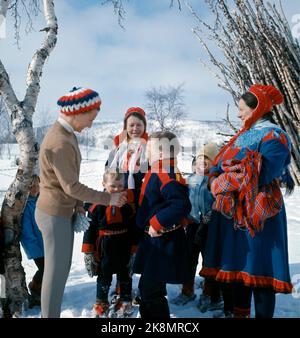 Finnmark April 1969 The Crown Prince couple visits Finnmark. Here Crown ...