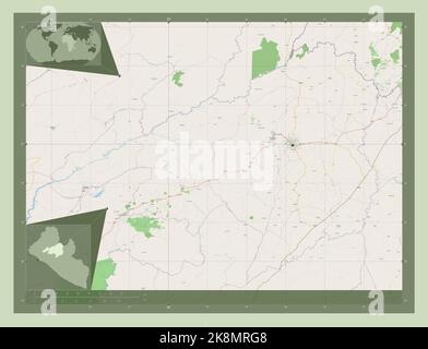 Bong, county of Liberia. Open Street Map. Locations and names of major ...