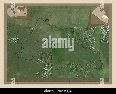 Grand Gedeh, county of Liberia. High resolution satellite map ...