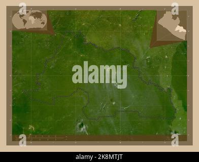 Grand Gedeh, county of Liberia. Low resolution satellite map Stock ...