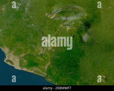 Margibi, county of Liberia. Low resolution satellite map. Corner ...