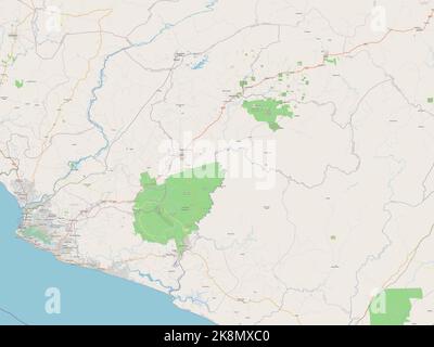 Margibi, county of Liberia. Open Street Map. Locations and names of ...