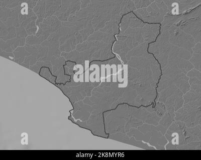 Montserrado, county of Liberia. Elevation map colored in wiki style ...