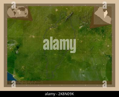 Nimba, county of Liberia. Low resolution satellite map Stock Photo - Alamy