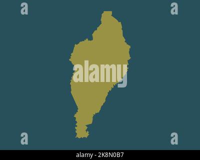 Nimba, county of Liberia. Solid color shape. Locations and names of ...