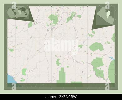 Nimba, county of Liberia. Open Street Map. Locations and names of major ...