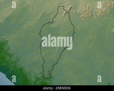 Nimba, county of Liberia. Elevation map colored in wiki style with ...