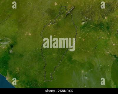 Nimba, county of Liberia. Low resolution satellite map. Locations and ...