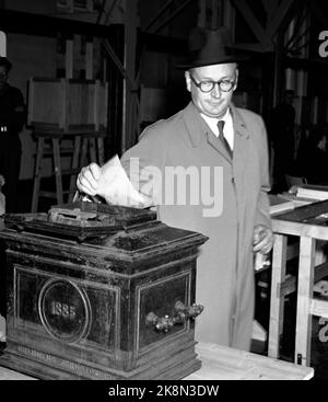Oslo 19491010 Storting elections 1949 Election Day. The Labor Party is ...