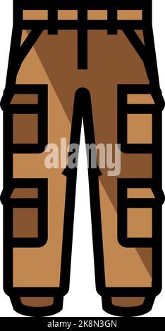 cargo pants clothes color icon vector illustration Stock Vector Image ...