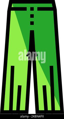wide leg pants apparel color icon vector illustration Stock Vector ...