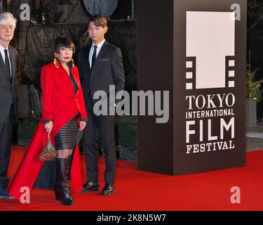 Japanese fashion designer Koshino Junko (L) and French Ambassador to ...