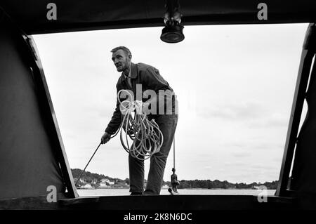 Grimstad October 1968 Author, cartoonist and Kåsør Odd Børretzen have ...