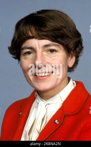 Oslo 19811027 Storting representative Wenche Lowzow, Oslo Right ...