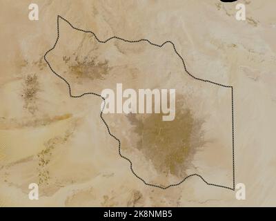 Al Jufrah, district of Libya. Low resolution satellite map. Locations ...