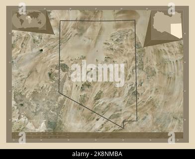 Al Kufrah, district of Libya. High resolution satellite map Stock Photo ...