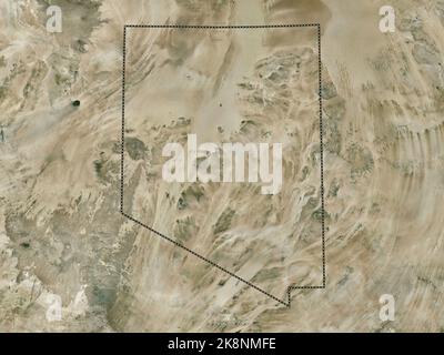 Al Kufrah, district of Libya. High resolution satellite map. Locations ...