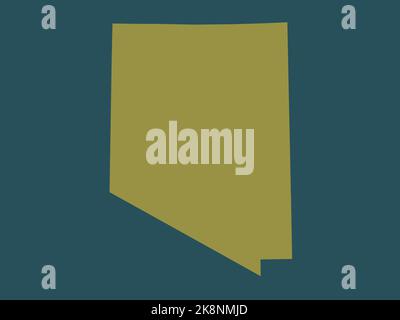 Al Kufrah, district of Libya. Solid color shape. Locations and names of ...