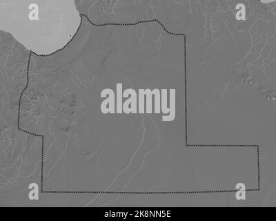 Al Wahat, district of Libya. Elevation map colored in wiki style with ...