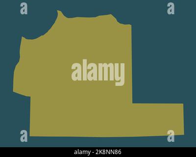 Shape of Al Wahat, district of Libya, with its capital isolated on ...