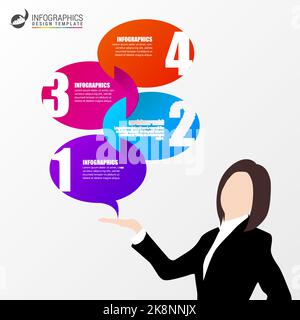 Modern business bubble speech template style. Vector illustration Stock ...