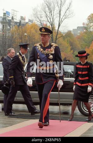 Oslo 19931012: The Storting's opening 1993. King Harald opens it 138 ...