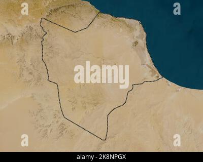 Misratah, district of Libya. Low resolution satellite map. Locations ...