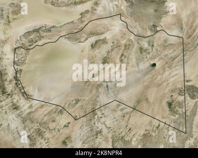 Murzuq, district of Libya. High resolution satellite map. Locations and ...