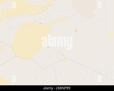 Murzuq, district of Libya. Open Street Map. Locations and names of major cities of the region ...