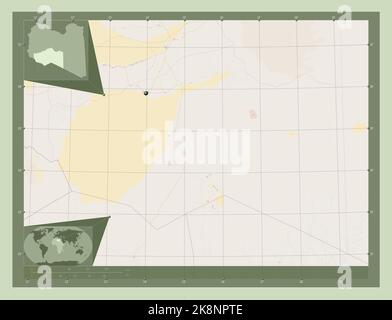 Murzuq, district of Libya. Open Street Map Stock Photo - Alamy