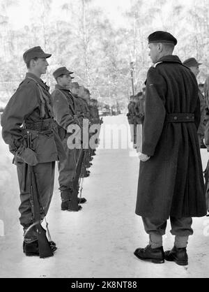 Trandum 19560131. Prince Harald in military service at the Cavalry ...